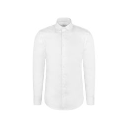 Smokinghemd Seidensticker, Herren, Gr. S (38), normale &Auml;rmell&auml;ngen, ecru, 100% Baumwolle, unifarben, slim fit, Doppelmanschette, Hemden Smokinghemd, Gala Uni