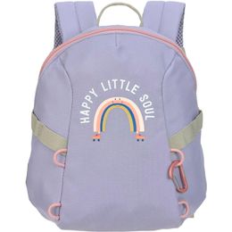 L&auml;ssig Kinderrucksack L&Auml;SSIG "Tiny Backpack Outdoor Rainbow pastel lilac", M&auml;dchen, Gr. B/H/T: 22cm x 27cm x 9,5cm, lila, Polyester, Rucks&auml;cke Kinderrucksack