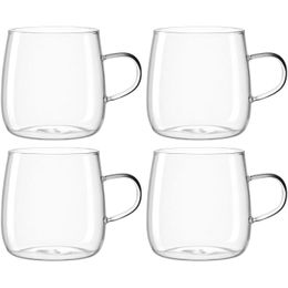 Teeglas Leonardo "T&Egrave; PER TE", transparent (klar), H:10cm &Oslash;:8,3cm, Glas, Trinkgef&auml;&szlig;e, Teeglas, 4-teilig