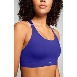 Puma Damen Bustier "Puma WOMEN 3D KNIT SPORT TOP"blau, Gr. L, Single Jersey, Obermaterial: 89% Polyamid, 11% Elasthan, BHs, wendbare und verstellbare