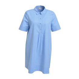 Milano Italy Damen Sommerkleid, blau, Gr. 42, unifarben, Web, Material: 73% Baumwolle, 23% Polyamid, 4% Elasthan, Kleider, mit Baumwolle