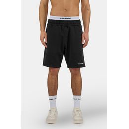 Sweatshorts Pegador "LOGO HEAVY SWEAT SHORTS", Damen, Gr. XS, N-Gr, washed schwarz, wei&szlig;, Sweatware, Obermaterial: 80% Baumwolle, 20% Polyester, unifarben, regular fit normal, Hosen Sweatshorts, Baumwollmischung, regular fit