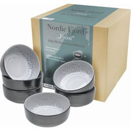 M&uuml;slischale Creatable "Nordic Fjord", grau, H:6cm &Oslash;:15,5cm, Steinzeug, Sch&uuml;sseln, M&uuml;slischale, Salatschale, Snackschale, &Oslash; 15,5 cm, 960 ml