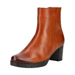 Stiefelette Gabor COMFORT "Gabor Comfort Stiefelette Leder", Damen, Gr. 37,5, braun (cognac), Leder, Schuhe Stiefelette