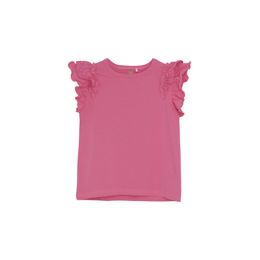 Shirttop EN FANT "Shirttop ENT-shirt SS", M&auml;dchen, Gr. 116, pink (shocking pink), Obermaterial: 95% Baumwolle CO. 5% Elasthan EL., Tops Shirttop