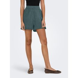 Shorts Only "ONLTIZANA STRING COTTON SHORTS WVN", Damen, Gr. M, N-Gr, balsam gr&uuml;n, Web, Obermaterial: 100% Baumwolle, unifarben, loose fit kurz, Hosen Shorts, Baumwolle, loose fit