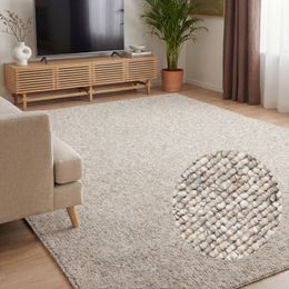 Teppich ELLE DECORATION "Rocco", beige (creme multifarben), B:80cm H:10mm L:150cm, Polypropylen, Teppiche, Teppich, L&auml;ufer, waschbar, Wohnzimmer, Esszimmer, Woll-Optik