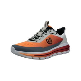 Sneaker Bugatti "Bugatti Sneaker Textil", Herren, Gr. 40, wei&szlig;, orange, Textil, Schuhe Sneaker