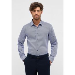 Langarmhemd Eterna "SLIM FIT", Damen, Gr. 40, Normalgr&ouml;&szlig;en, blau, Twill, 100% Baumwolle, schmal, Manschette, Hemden Langarmhemd, NON IRON (b&uuml;gelfrei)