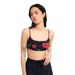 Triangel-Bikini-Top Quiksilver "Viacha", Damen, Gr. L, Cup B, schwarz street floral 32, Obermaterial: 87% Nylon, 13% Elasthan;, Bikini-Oberteile Triangel-Bikini-Top