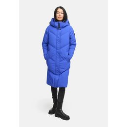 Winterjacke Marikoo "Teonaa", Damen, Gr. XL, blau (galaxy blau), Obermaterial: 100% Polyester; Futter: 100% Polyester; Wattierung: 100% Polyester; &Auml;rmelfutter: 100% Polyester, Jacken Winterjacke, Figurbetonte Passform mit moderner Steppung