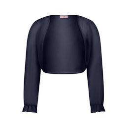 Bolerojacke Vera Mont "Bolero-Jacke mit gekr&auml;useltem Ausschnitt", Damen, Gr. 36, blau (night sky), Obermaterial: 100% Polyester Pol. recyc.., Jacken Bolerojacke