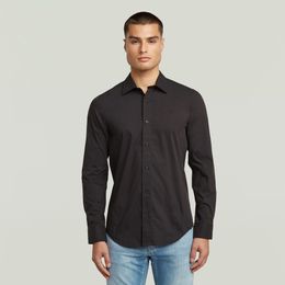 G-Star Raw G-STAR Herren Langarmhemd "Uniform Slim Shirt ls", schwarz, Gr. XL, unifarben, Web, Obermaterial: 69% Baumwolle, 31% Polyester, Hemden, mit