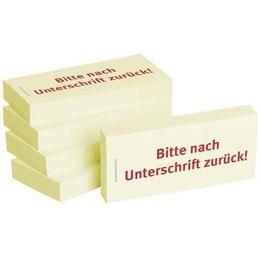 Haftnotizen "Bitte nach Unterschrift zur&uuml;ck" 5 St&uuml;ck