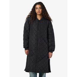 Steppmantel Noisy may "NMGILLY QUILTED COAT FWD NOOS", Damen, Gr. XS (34), schwarz, Steppware, Obermaterial: 100% Polyester, unifarben, knieumspielend, Rippb&uuml;ndchen, M&auml;ntel Steppmantel