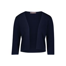 Bolero Vera Mont "Strickbolero langarm", Damen, Gr. L, blau (night sky), Obermaterial: 62% Viskose CV. 34% Polyamid PA. 4% Elasthan EL., Strickjacken Bolero