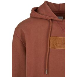 Karl Kani Herren Kapuzenpullover "Karl Kani Small Signature Box Washed Hoodie dark orange"schwarz orange, Gr. M, mehrfarbig, 100% Baumwolle, Pullover