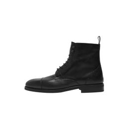 Henry Stevens Herren Schn&uuml;rboots "Winston CDB2", Gr. 47, schwarz, Kalbsleder, Schuhe