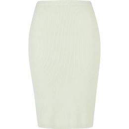 Urban Classics Damen Sommerrock "Urban Classics Damen Ladies Rib Knit Midi Skirt"lightmint, Gr. S, unifarben, 35% Polyacryl, 35% Viskose, 30%