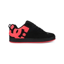 Sneaker DC Shoes "Court Graffik", Damen, Gr. 10(42), schwarz (schwarz, hot pink), Obermaterial:55, 91% Leder, 38, 75% Synthetik, 5, 34% Microfaser;, Schuhe Sneaker