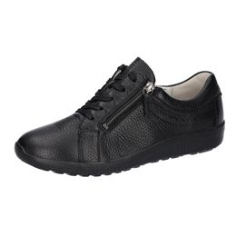 Waldl&auml;ufer Schn&uuml;rschuh WALDL&Auml;UFER "K-IRA", Damen, Gr. 8,5 (42,5), schwarz, Nappaleder, unifarben, Schuhe Schn&uuml;rschuh, Sneaker, Halbschuh, Komfortschuh in Bequemweite H (= sehr weit)