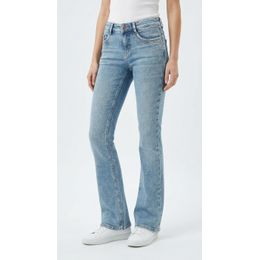 MAC Damen Bootcut-Jeans "DETROIT flared"90`s cool wash, Gr. 36, Denim/Jeans, Obermaterial: 99% Baumwolle, 1% Elasthan, Jeans, Aufwendig gearbeitete