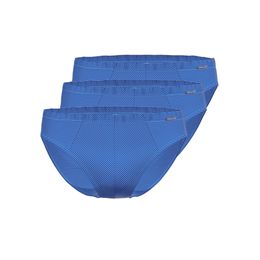 Ammann Herren Slip "3er Pack Mini Slip Day Modern / Cotton & More", Gr. 5, blau, Single Jersey, Obermaterial: 57% Modal CMD. 35% Baumwolle CO. 8%