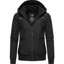 Winterjacke Ragwear "Winterjacke Nuggie Melange", Damen, Gr. M, schwarz, Obermaterial: 100% Polyester PES. Obermaterial: Futter: 100% Polyester PES. 100% Polyester PES., Jacken Winterjacke