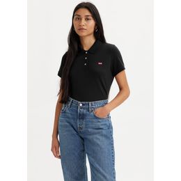 Levi's LEVI'S Damen Poloshirt "LEVI'S HM POLO", schwarz, Gr. M, Piqu&eacute;, Obermaterial: 95% Baumwolle, 5% Elasthan, Shirts, Piqu&eacute; aus elastischer