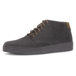 Sneaker Pius Gabor, Herren, Gr. 11,5 (46,5), grau, Veloursleder, Schuhe Sneaker, Schn&uuml;rboots, High Top-Sneaker in bequemer Schuhweite G (= weit)