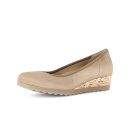 Keilpumps Gabor "Keilpumps", Damen, Gr. 39, beige, Schuhe
