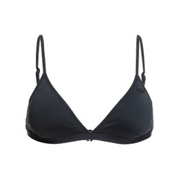 Triangel-Bikini-Top Roxy "Beach Classics", Damen, Gr. L, Cup B, grau (anthrazit), 87% Nylon, 13% Elasthan, Bikini-Oberteile Triangel-Bikini-Top