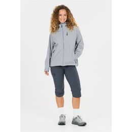 Outdoorjacke WHISTLER "Voyage", Gr. 38, grau, 100% Polyester, mehrfarbig, normal, hoch geschlossener Ausschnitt, Jacken Outdoorjacke, Getapte N&auml;hte