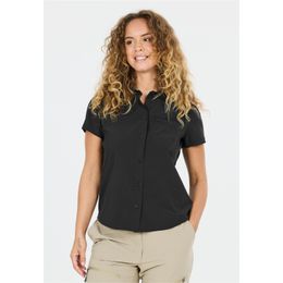 Kurzarmbluse WHISTLER "Jeromy", Damen, Gr. 36, schwarz, 92% Polyester, 8% Elasthan, unifarben, normal, ohne Ausschnitt, Blusen, Quick Dry
