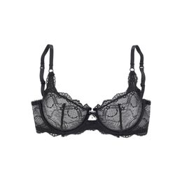 Lascana Damen B&uuml;gel-BH, Gr. 80, schwarz, Spitze, Obermaterial: 88% Polyamid, 12% Elasthan, BHs, aus Spitze, Dessous