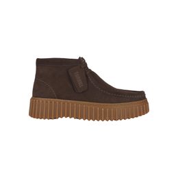 Mokassin Clarks "Torhill Moss", Damen, Gr. 39,5, braun, Leder, Schuhe Mokassin, mit gerippter Laufsohle