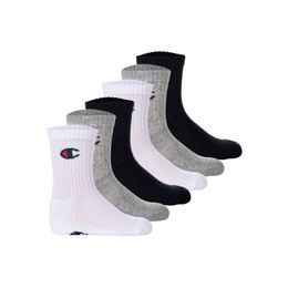 Kurzsocken Champion "Socken 6er Pack", M&auml;dchen, Gr. 27-30, bunt (schwarz, grau, wei&szlig;), Obermaterial: 70% Baumwolle CO. 28% Polyester PES. 2% Elasthan EL., Socken Kurzsocken