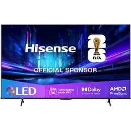 HISENSE QLED-Fernseher "75E77Q PRO", Energieeffizienz: E, transparent (schwarz), 75, Fernseher, 4K UHD QLED, QLED-Fernseher
