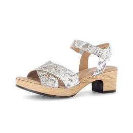 Gabor Damen Plateausandaletten "Plateau Sandale", Gr. 41, wei&szlig;, Schuhe