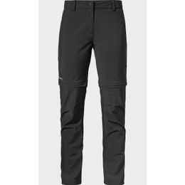 Sch&ouml;ffel Zip-away-Hose SCH&Ouml;FFEL "Outdoor-Hose Zip Off", Damen, Gr. 36, Normalgr&ouml;&szlig;en, schwarz (9990, schwarz), Oberstoff: 89% Nylon, 11% Elasthan, Hosen Zip-away-Hose
