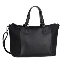 Shopper Gabor "Wanda", Damen, Gr. B/H/T: 37cm x 26,5cm x 13cm, schwarz, Polyurethan, Taschen Shopper, aus leicht genarbtem Lederimitat mit Schlangenstruktur und Ziern&auml;hten