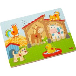 Steckpuzzle Haba "Auf dem Land", bunt, Puzzles, Kinder, Holz, Motiv, Steckpuzzle, mit Soundeffekten
