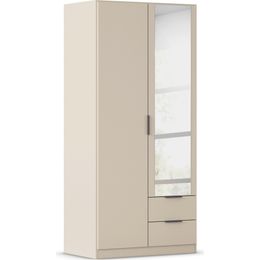 Kleiderschrank Rauch "Dreht&uuml;renschrank Schrank Garderobe Ankleide Schlafzimmer LAGOA", beige (champagner), B:91cm H:197cm T:54cm, Holzwerkstoff, Schr&auml;nke, Kleiderschrank, ger&auml;umige Schubladen, 3 Breiten, optional mit Aufsatz MADE IN GERMANY