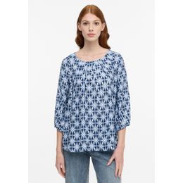 Longbluse Eterna "LOOSE FIT", Damen, Gr. 44, blau, 100% Viskose, Blusen Longbluse