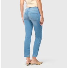 MAC Damen 7/8-Jeans "Dream Chic", blau, Gr. 40, Denim/Jeans, Obermaterial: 89% Baumwolle, 9% Polyester, 2% Elasthan, Jeans, verk&uuml;rzte Form mit