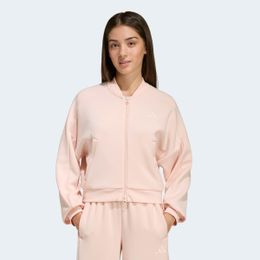 Trainingsjacke adidas Sportswear "FUTURE ICONS 3-STREIFEN, DURCHGEHENDER REISSVERSCHLUSS", M&auml;dchen, Gr. 164, blush pink, pink tint, Obermaterial: 67% Polyester, 33% Baumwolle, Jacken Trainingsjacke