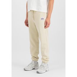 Jogginghose Alpha Industries "Basic Jogger SL II", Herren, Gr. M, Normalgr&ouml;&szlig;en, vintage wei&szlig;, Obermaterial: 80% Baumwolle, 20% Polyester, Hosen Jogginghose