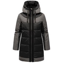 Navahoo Damen Steppjacke "Samtk&auml;tzchen", schwarz, Gr. XL, Obermaterial 1: 100% Polyester. Obermaterial 2: 95% Polyester, 5% Elasthan. Futter: 100%