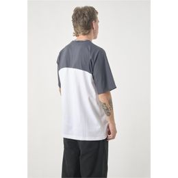 Cleptomanicx Herren T-Shirt "Boxy Tee Ligull College"grau, Gr. XL, bestickt, 100% Baumwolle, Shirts, in lockerem Design