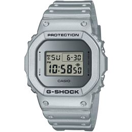 Chronograph Casio G-SHOCK, silber (silberfarben, hellgrau), Armbanduhren, Damen, Chronograph, Quarzuhr,Armbanduhr,Herrenuhr,digital, bis 20bar wasserd. Resinarmband
